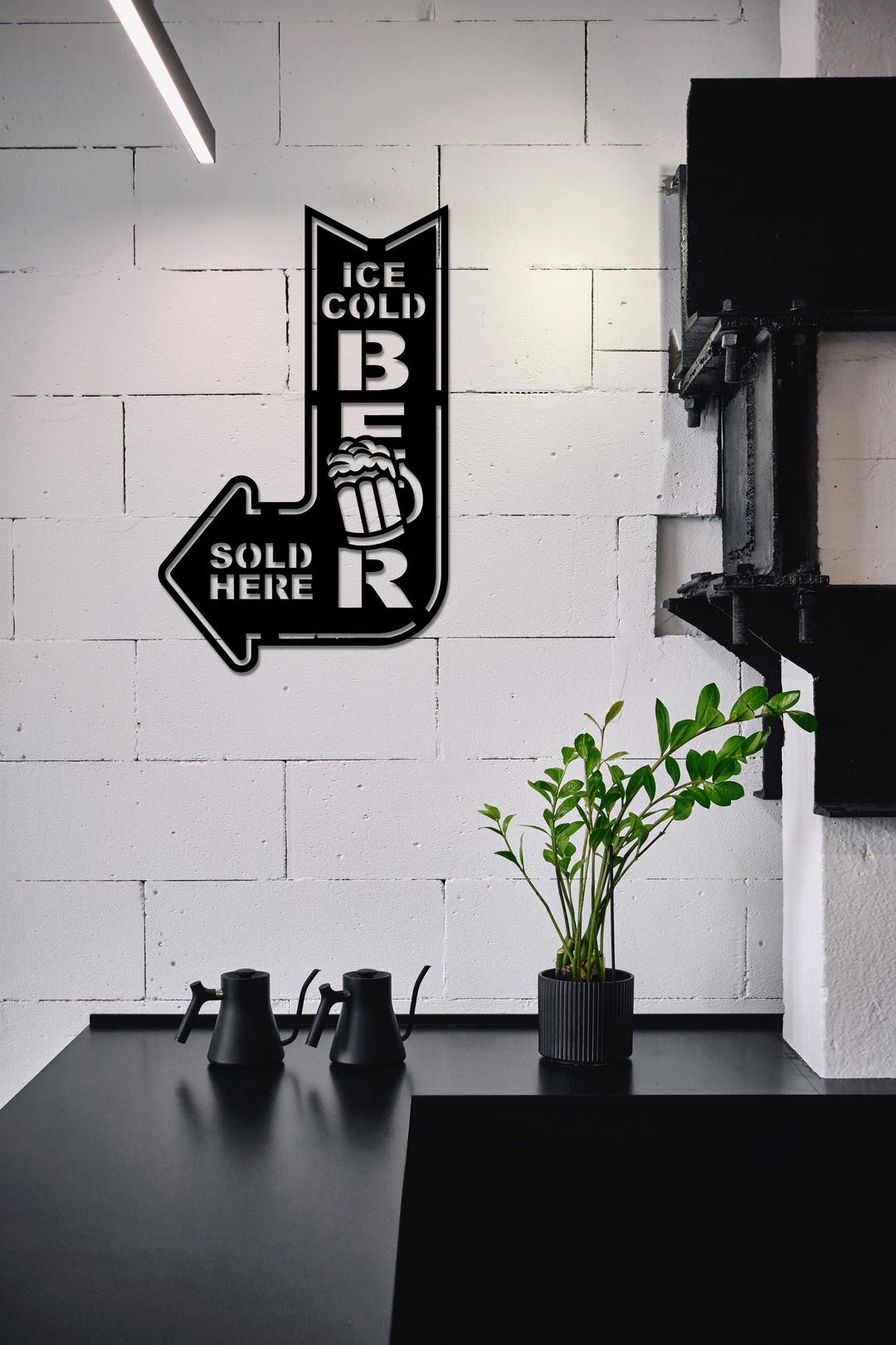 Ice Cold Beer Sign SVG DXF: Pub Decor Template (digital Download) - Etsy