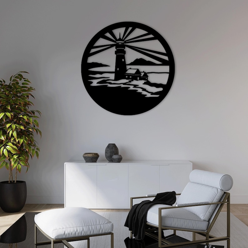 Lighthouse Laser Cut File: Coastal Wall Art, CNC Template (SVG DXF) - Etsy
