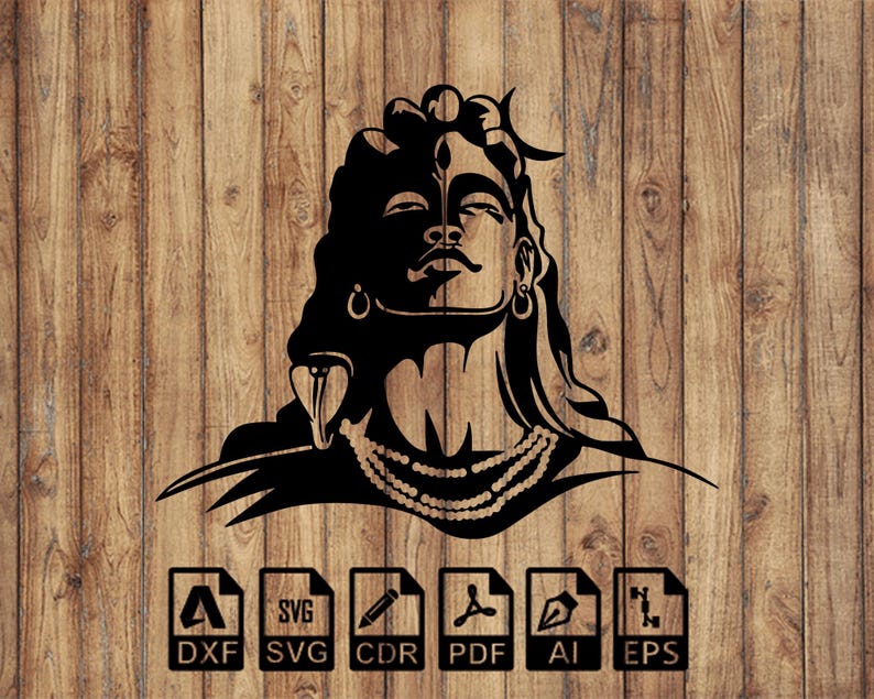 Lord Shiva SVG: Hindu God Laser Cut File for CNC Router (digital ...