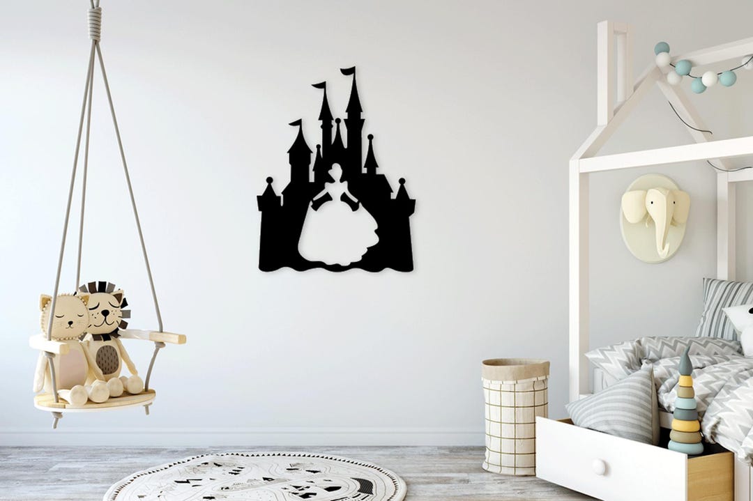 Princess Laser Cut SVG DXF Files - Wall Sticker, Engraving Decal ...