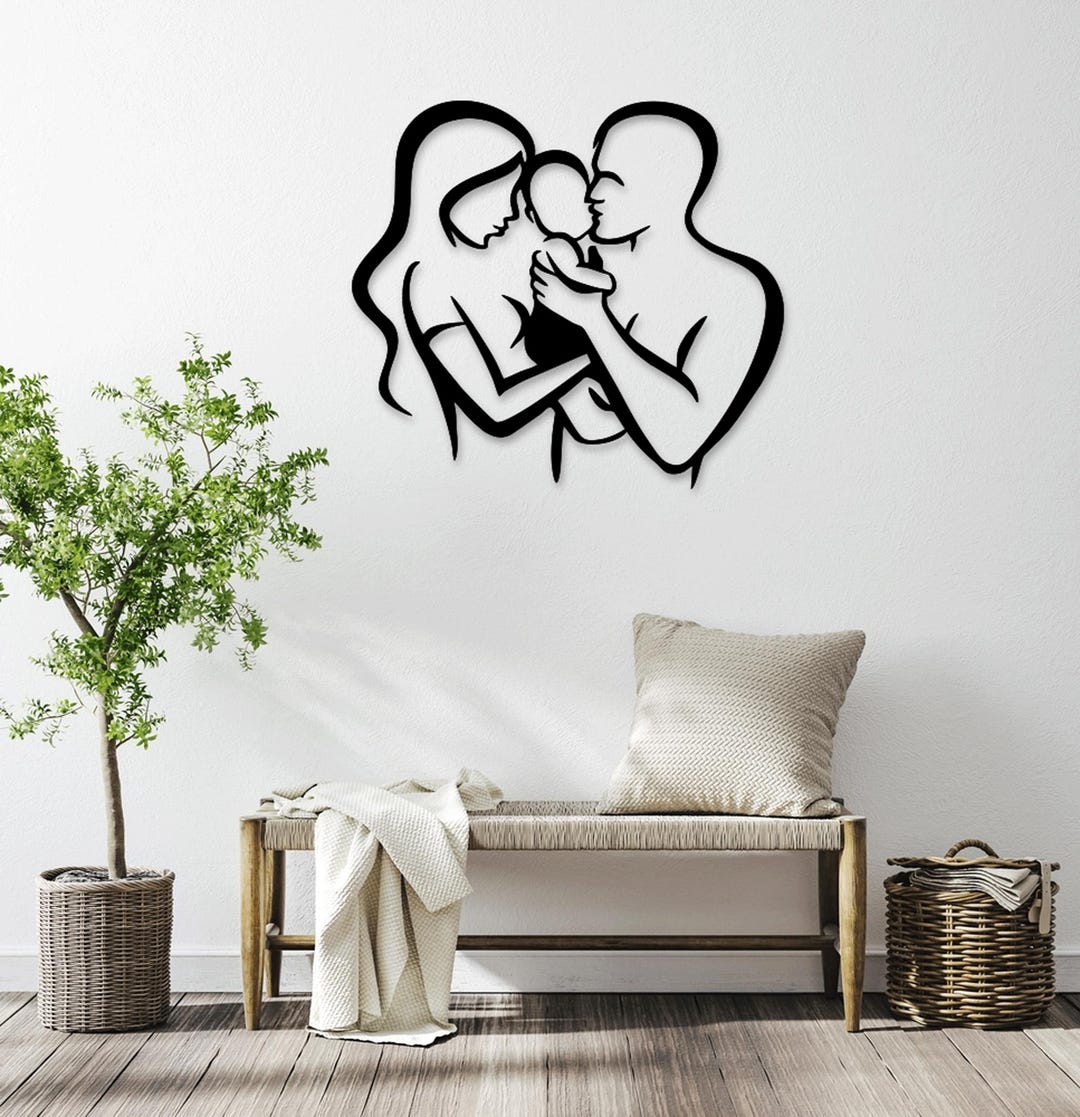 Baby Family Laser Cut SVG DXF Files Wall Sticker, Engraving Decal ...