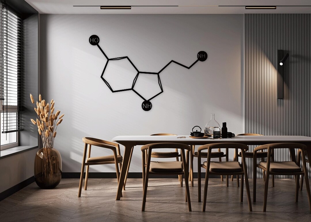 Serotonin Molecule Laser Cut File: Science Wall Art (digital Download ...