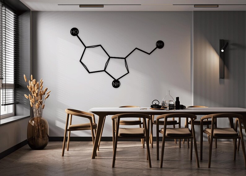 Serotonin Molecule Laser Cut File: Science Wall Art (digital Download ...