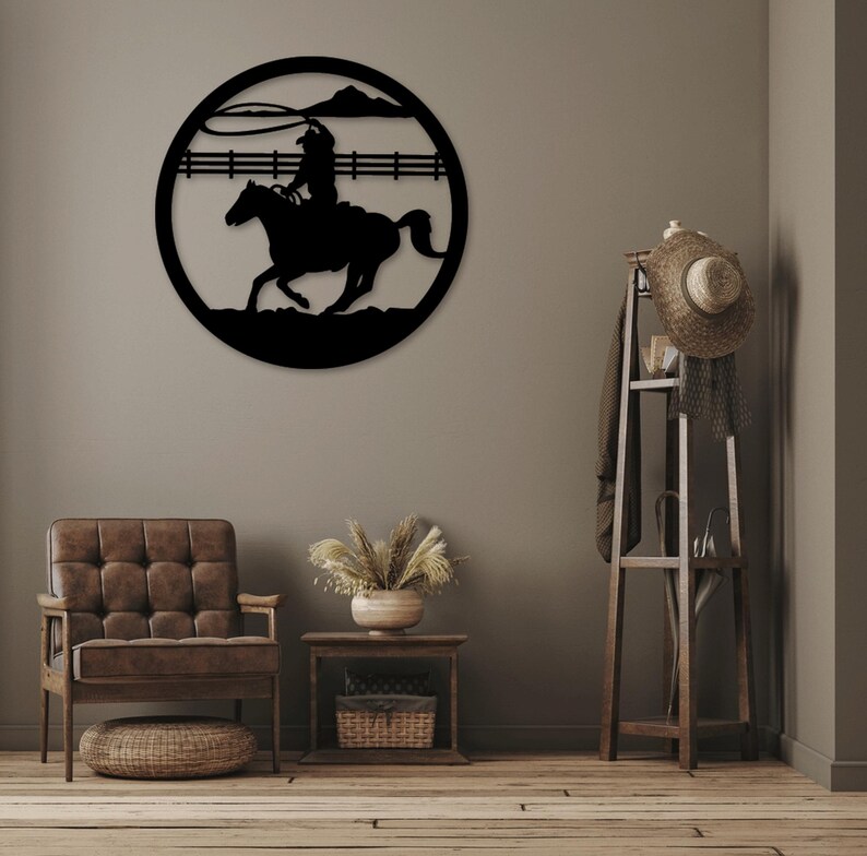 Cowboy Rodeo Laser Cut SVG DXF Files - Wall Sticker, Engraving ...