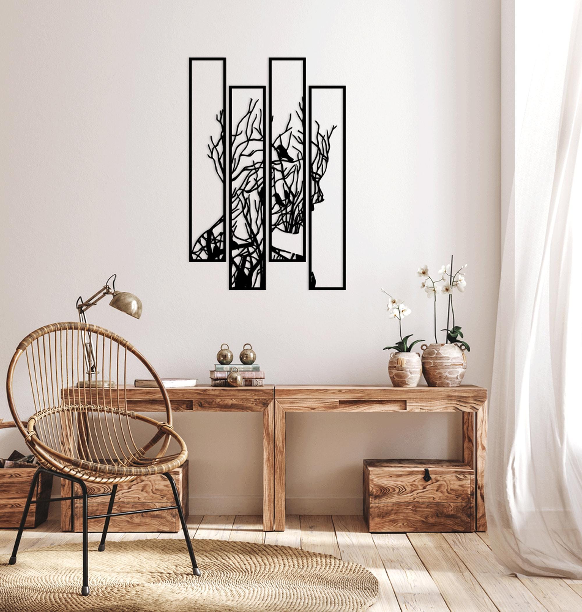 Tree Branch Face Laser Cut SVG DXF Files - Wall Sticker, Engraving ...