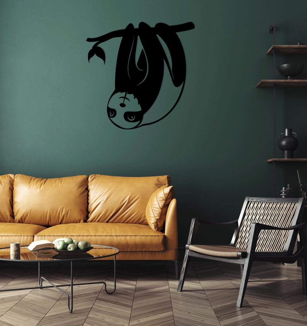 Sloth Laser Cut SVG DXF Files - Wall Sticker, Engraving Decal ...