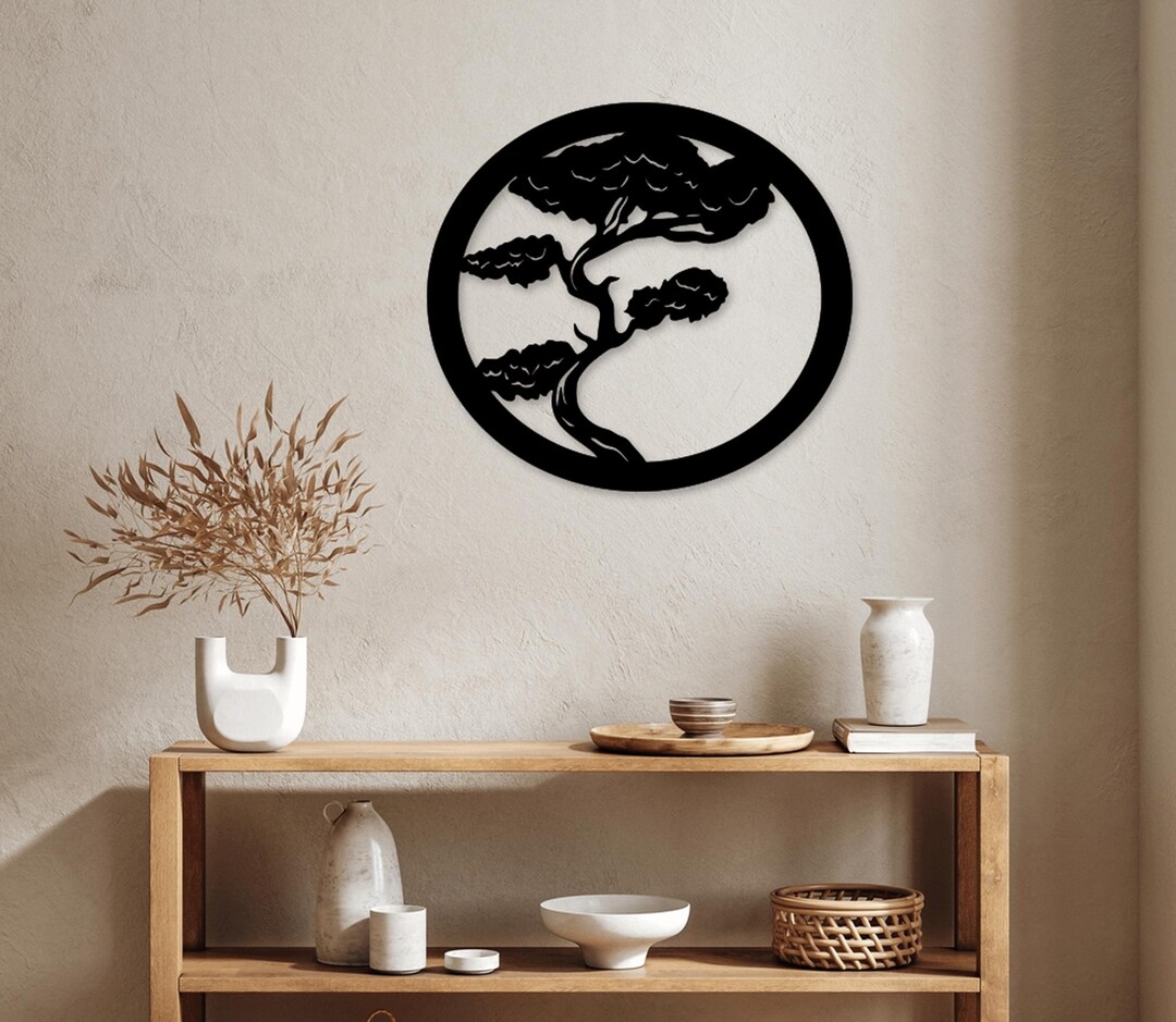 Tree Bonsai Laser Cut SVG DXF Files Wall Sticker, Engraving Decal ...