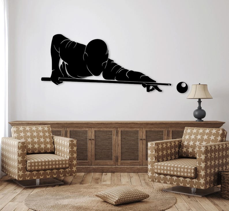 Billiard Laser Cut SVG DXF Files - Wall Sticker, Engraving Decal ...
