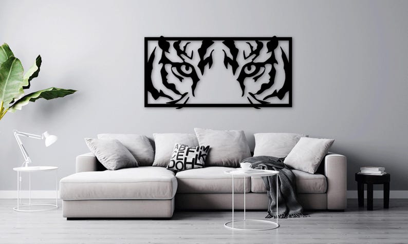 Tiger Eyes Laser Cut File: Wall Art, Stencil, Engraving (SVG DXF) - Etsy