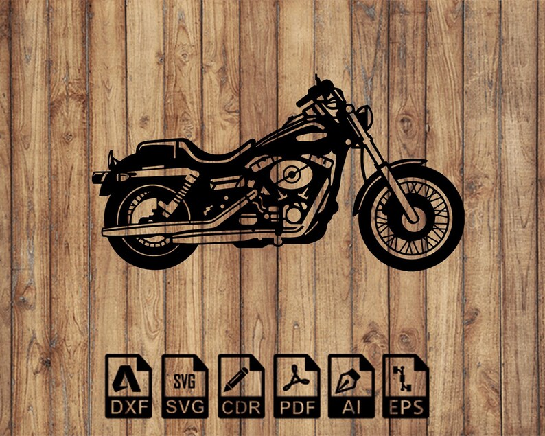 Chopper Motorcycle SVG: Laser Cut CNC File, Wall Art (digital Download ...