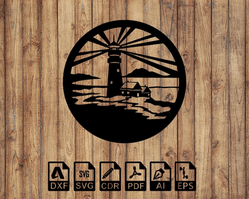 Lighthouse Laser Cut File: Coastal Wall Art, CNC Template (SVG DXF) - Etsy