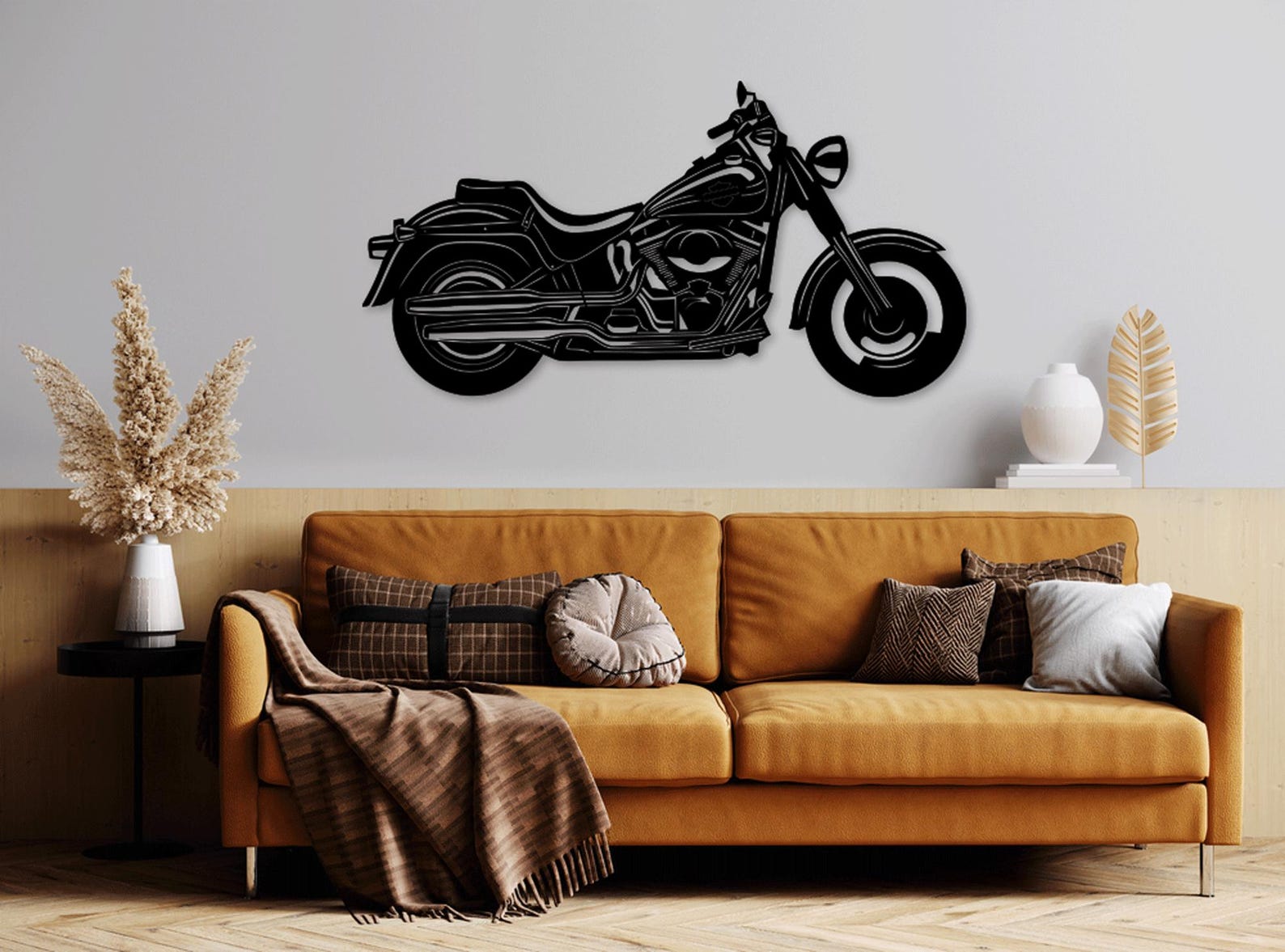 Vintage Retro Chopper Laser Cut SVG DXF Files - Wall Sticker, Engraving ...