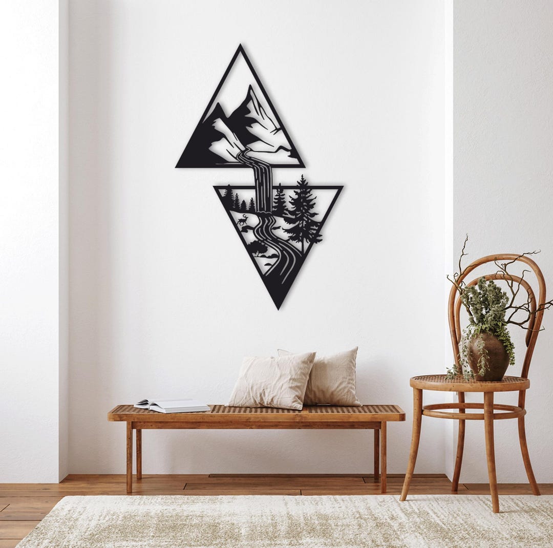 Mountain Landscape Laser Cut Files: Wall Art, CNC Router (digital ...