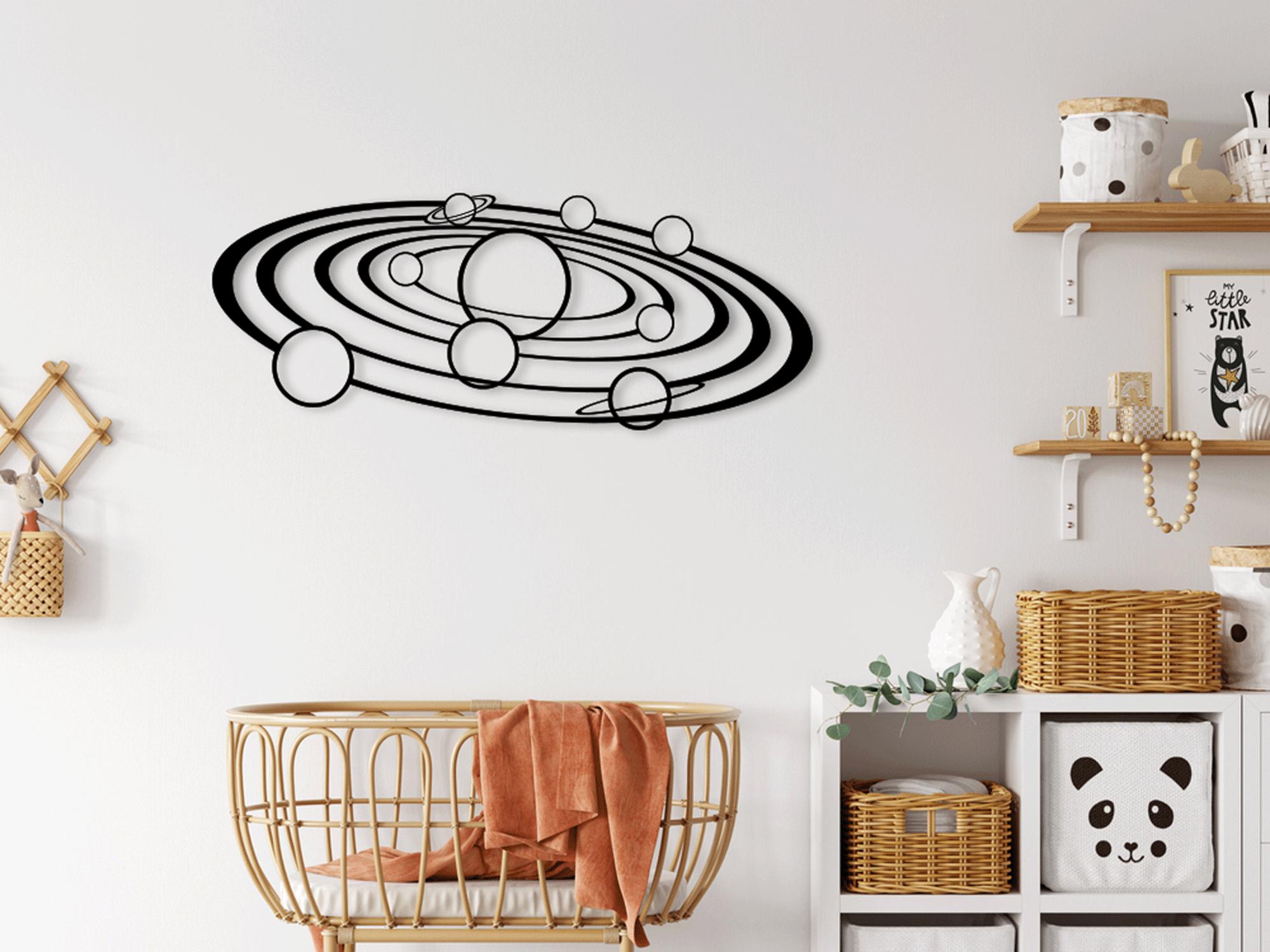 Solar System Planets Laser Cut SVG DXF Files - Wall Sticker, Engraving ...