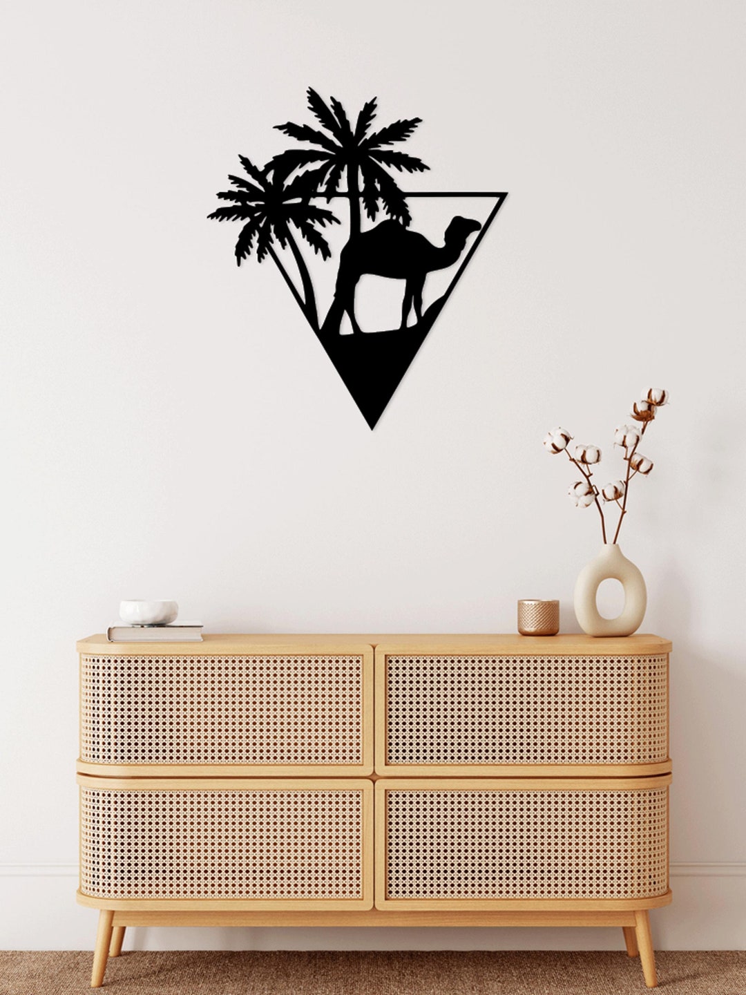 Camel Desert Scene Laser Cut File: Wall Art, Decal Template (digital ...