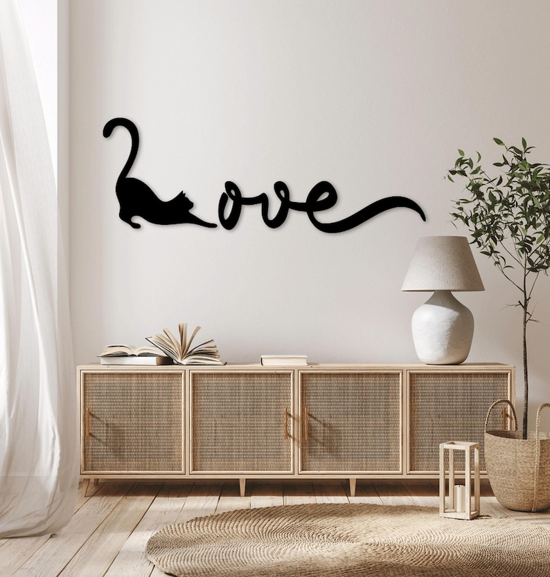 Cat Love Wall Art SVG DXF: Laser Cut CNC File (digital Download) - Etsy