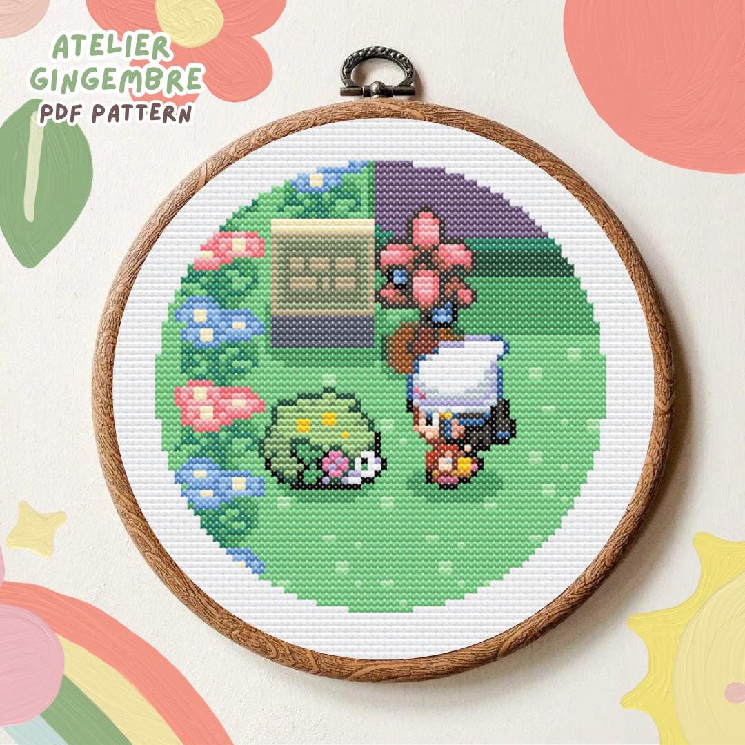 Pokemon Cross Stitch Pattern Shaymin - Cross Stitch Pattern - PDF - Etsy
