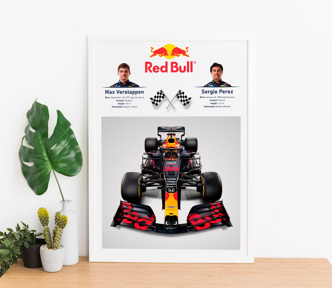 Red Bull Racing Team Poster Max Verstappen Poster Sergio Perez Poster ...