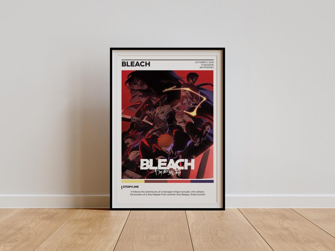 Bleach Poster, Anime Manga Art Print, Anime Series Poster, TV Show ...