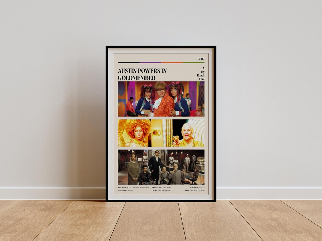 Austin Powers in Goldmember Movie Poster Modern Retro Movie Poster Best ...