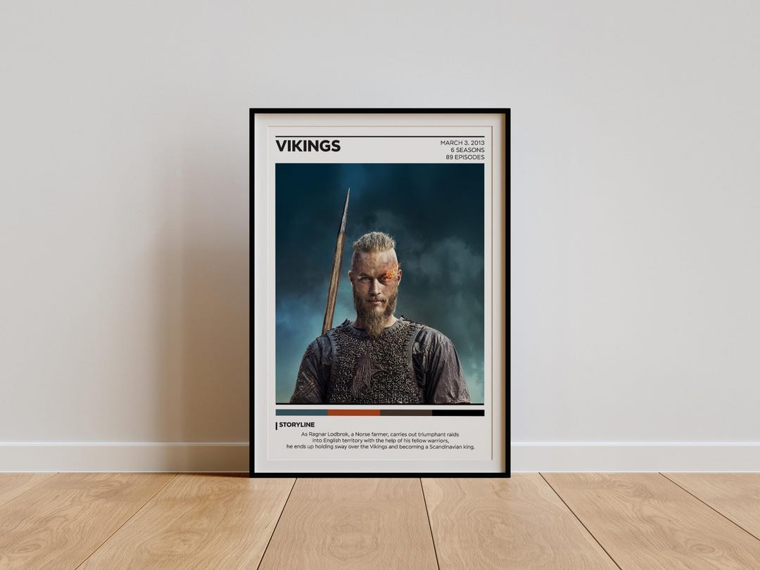 Vikings Poster Ragnar Lothbrok Poster the Best TV Series Poster Norse ...