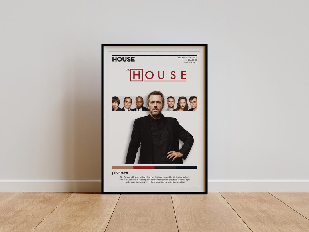 House M.D Poster TV Show Poster Vintage Retro Art Print TV Series ...