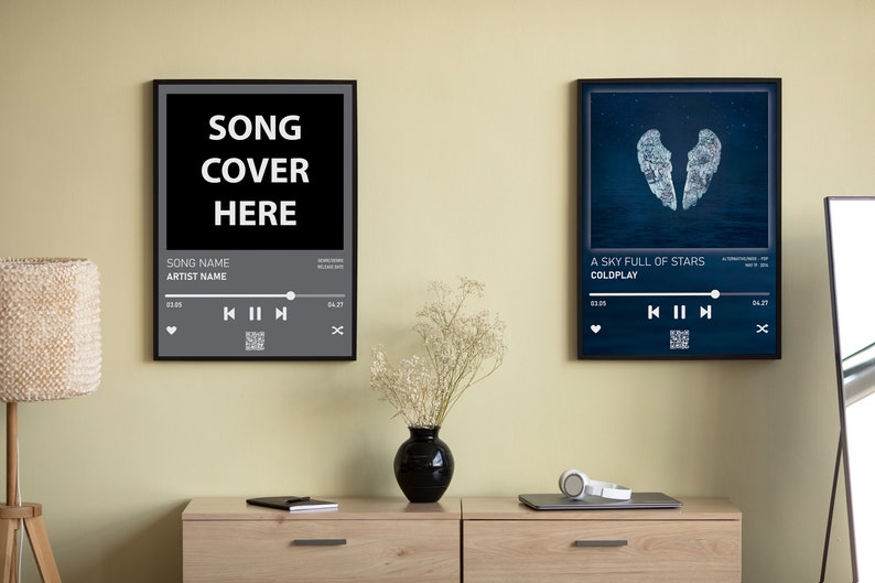 Digital Song Poster Custom Song Poster Personalized Song Poster Music ...