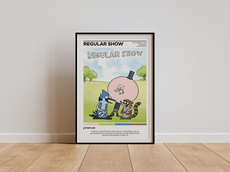 Regular Show Poster TV Show Poster Vintage Retro Art Print TV Series ...