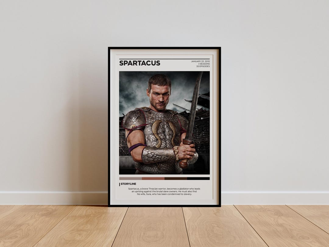 Spartacus Poster TV Show Poster Vintage Retro Art Print TV Series ...