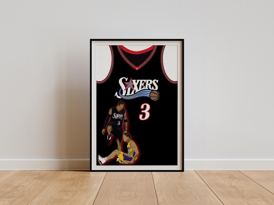 Allen Iverson Step Over Poster Philadelphia 76ers Jersey Allen Iverson ...