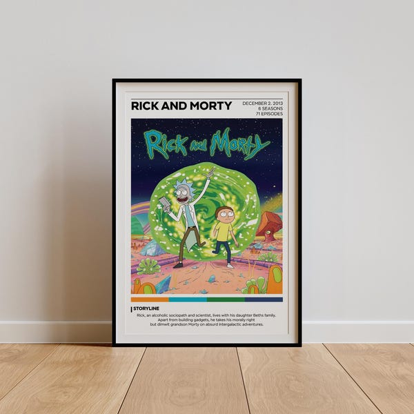 Rick and Morty Poster - Etsy