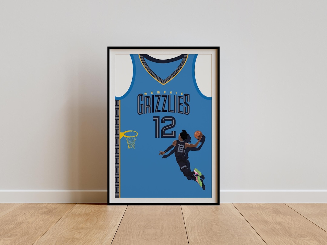 Ja Morant Dunk Poster Ja Morant Jersey Poster Memphis Grizzlies Poster ...