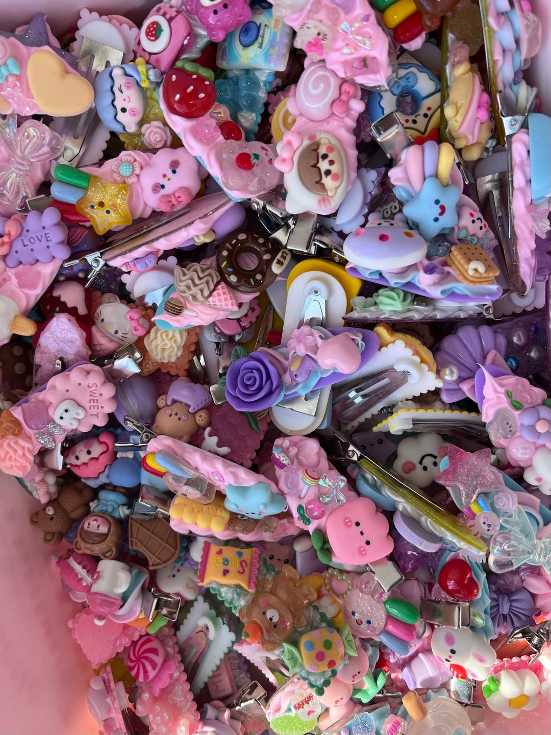 Kawaii Handmade Hair Clips Lucky Bag: 5 Kawaii Hair Clips These Are One ...