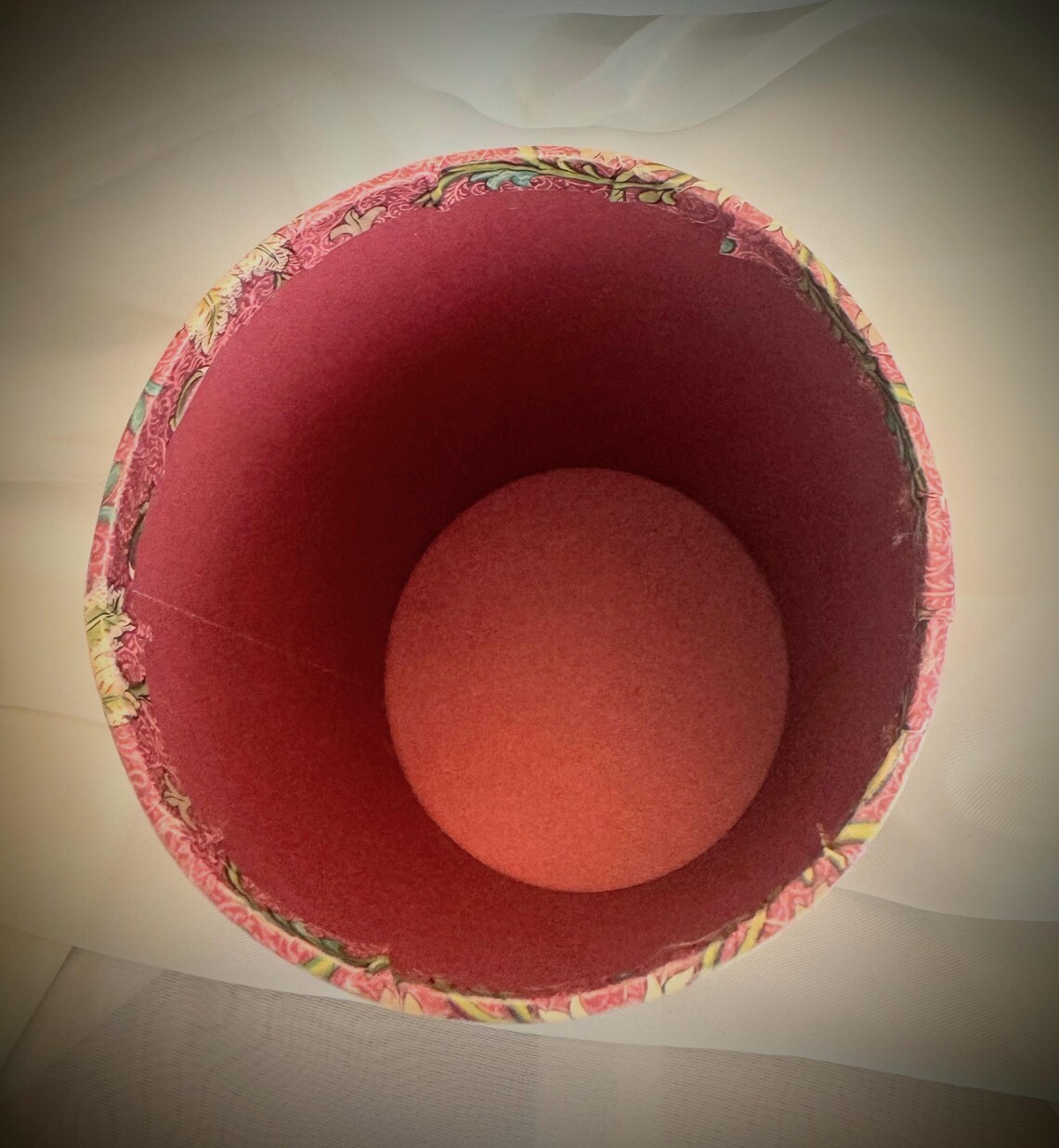 Beautiful Vintage Paperboard Floral Canister/storage Container With Lid ...