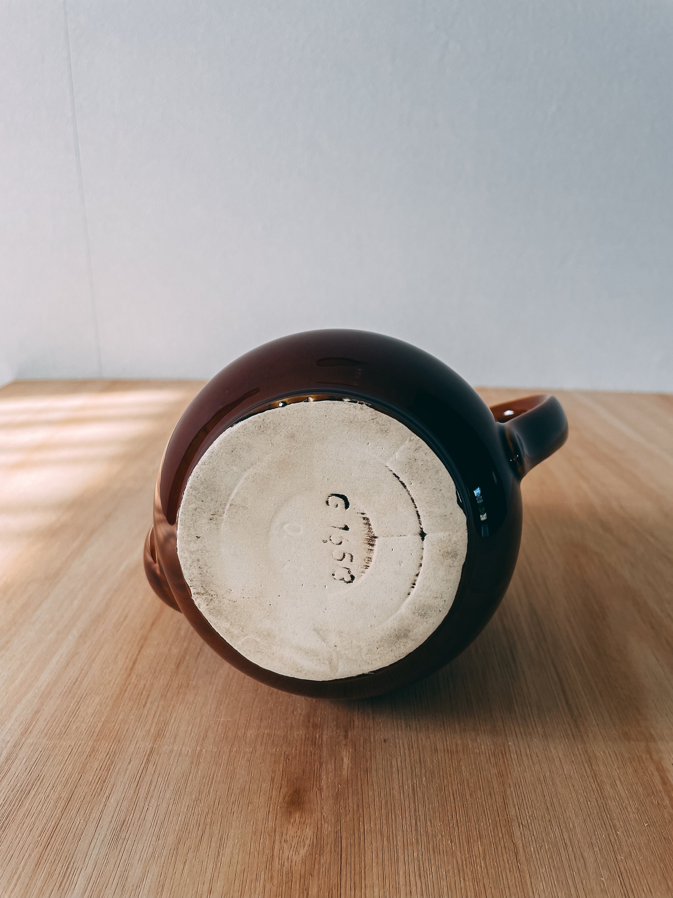 Mocha Colored Coffee Pot | Vintage Pottery | Earthenware Tea Pot ...