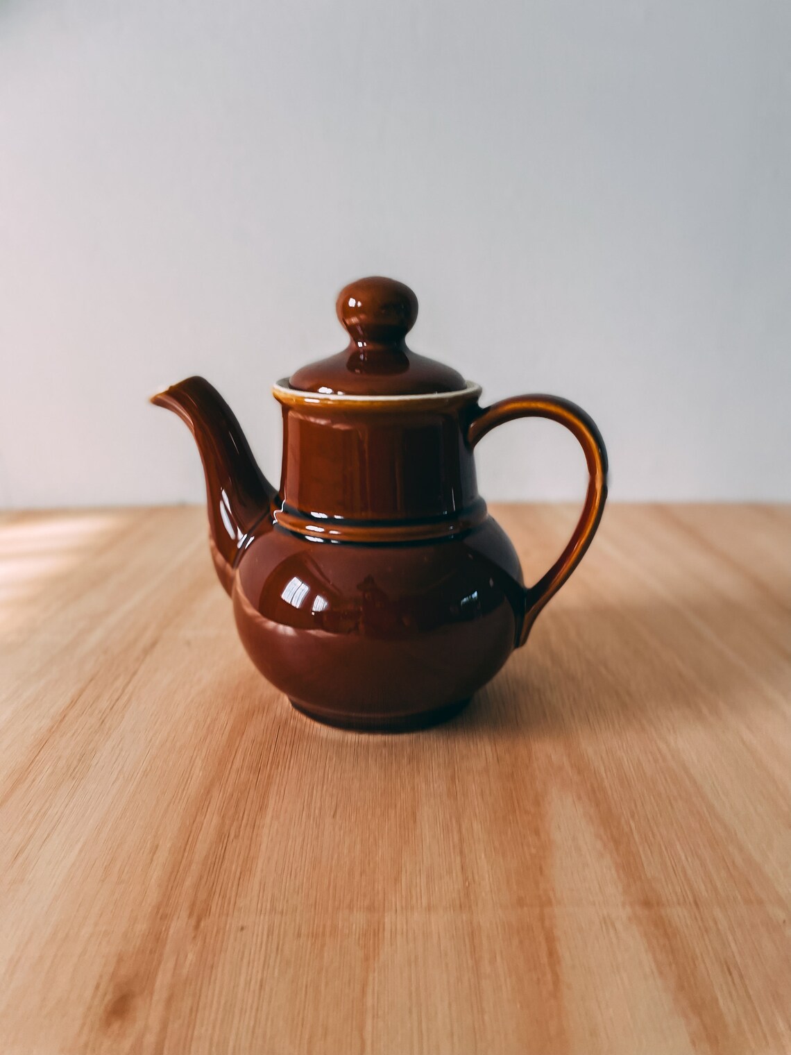Mocha Colored Coffee Pot | Vintage Pottery | Earthenware Tea Pot ...