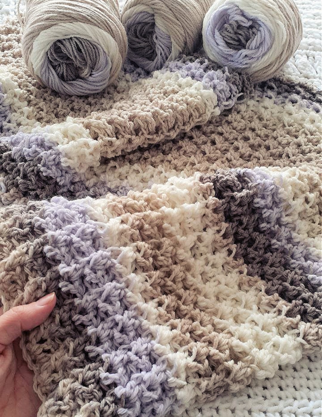 CROCHET PATTERN Squish Factor Afghan - Make to Any Size Blanket or ...