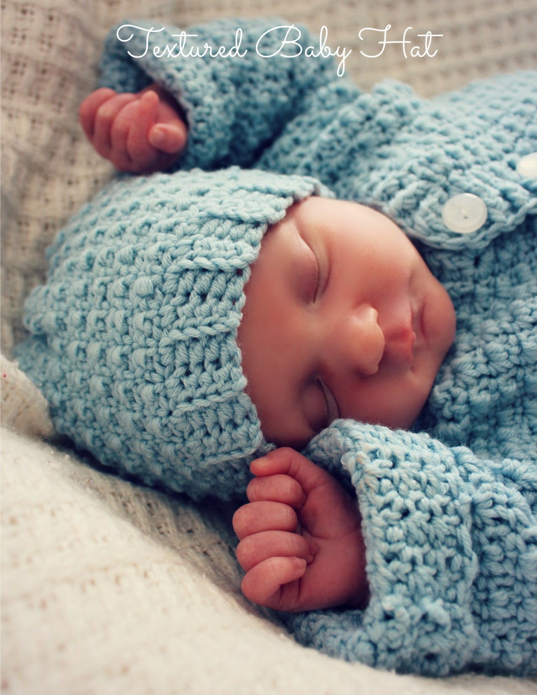 CROCHET PATTERN Textured Baby Hat - Baby and Toddler - PDF Download - Etsy