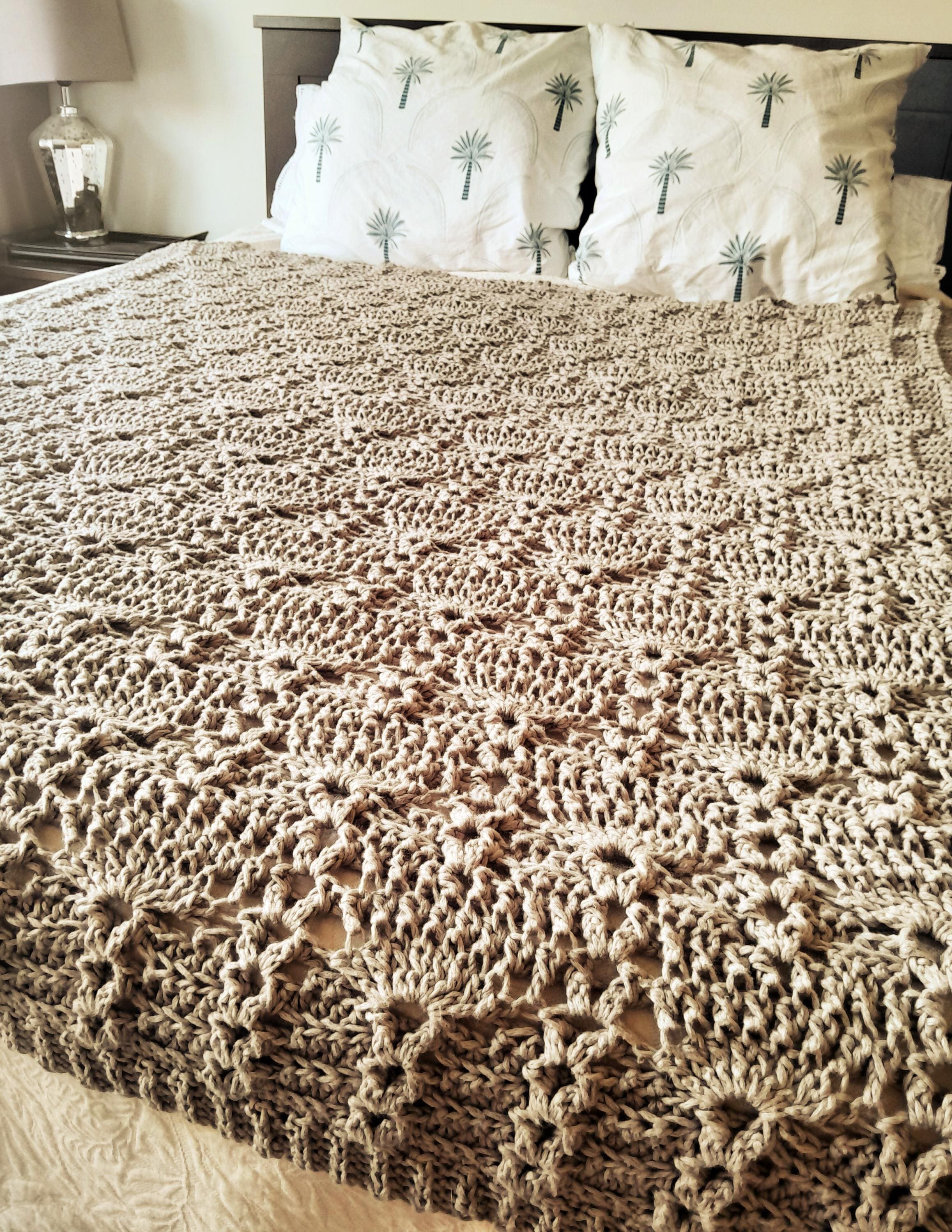CROCHET PATTERN Desert Palm Afghan - Make a Blanket of Any Size - PDF ...