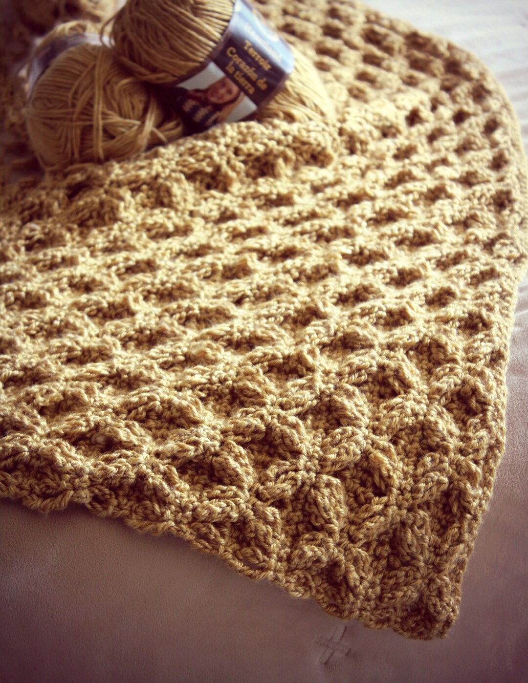 CROCHET PATTERN Diamond Sunbursts Throw - Make to Any Size - PDF ...