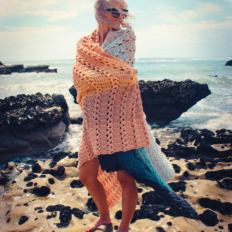 Crochet Beach Throw - Etsy