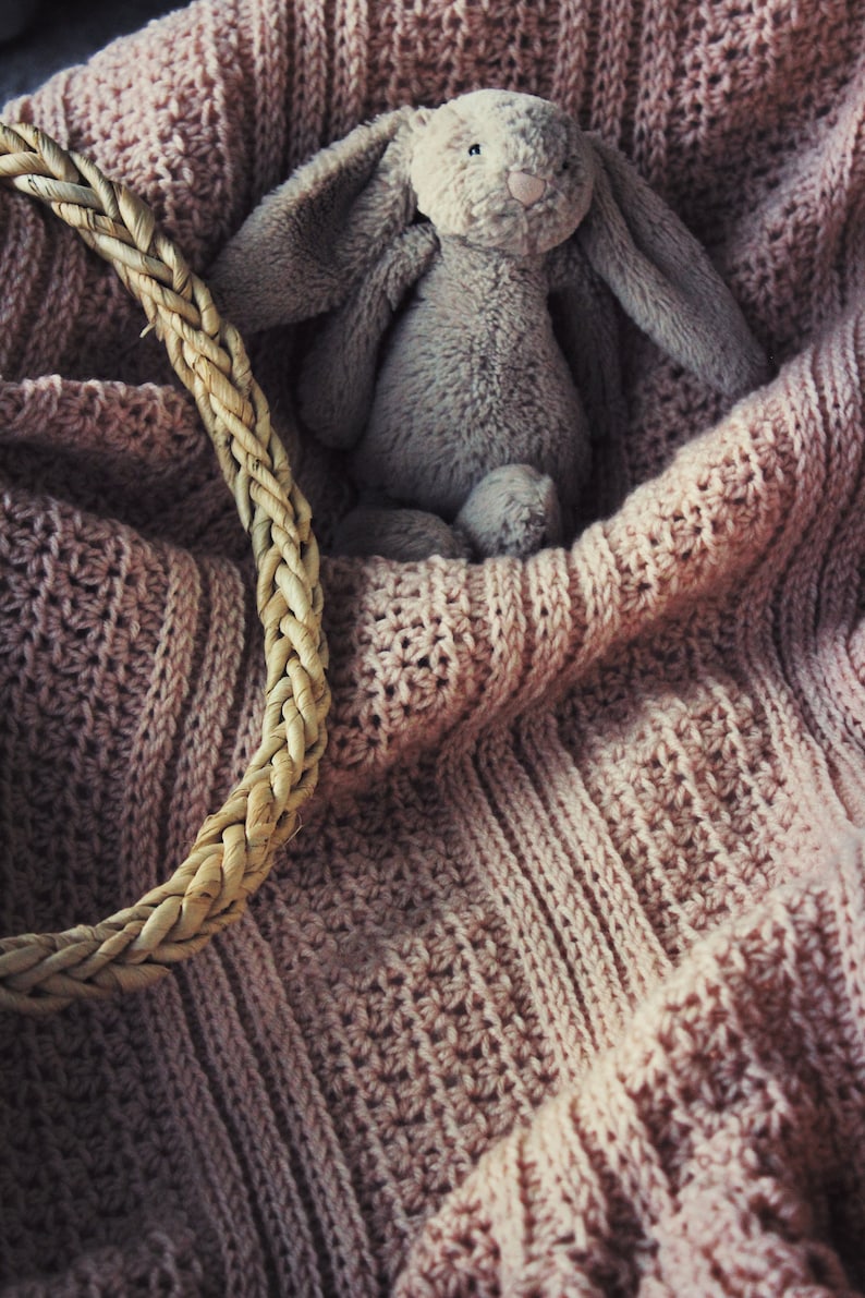 CROCHET PATTERN Just Darling Baby Blanket Make to Any Size - Etsy