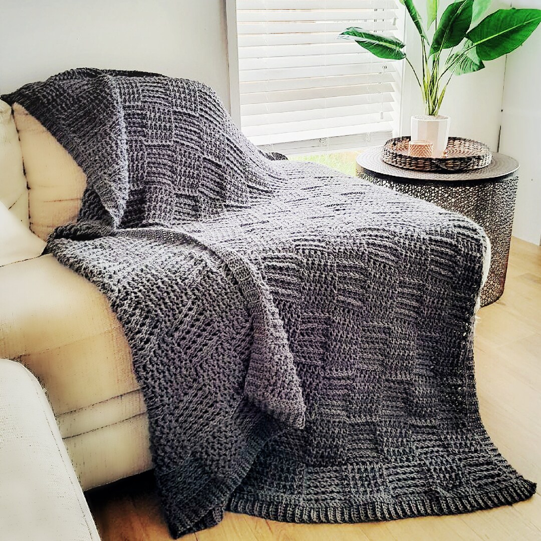 CROCHET PATTERN Silver Fox Throw - Make to Any Size - PDF Download - Etsy