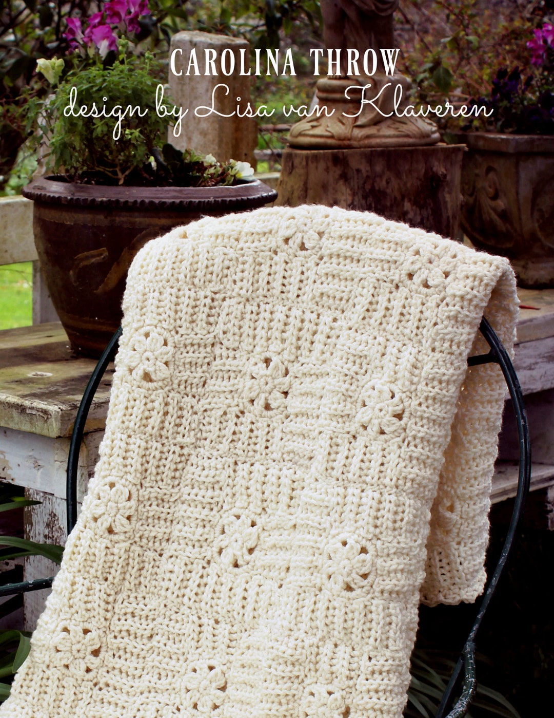 CROCHET PATTERN Carolina Throw - Make to Any Size - PDF Download - Etsy