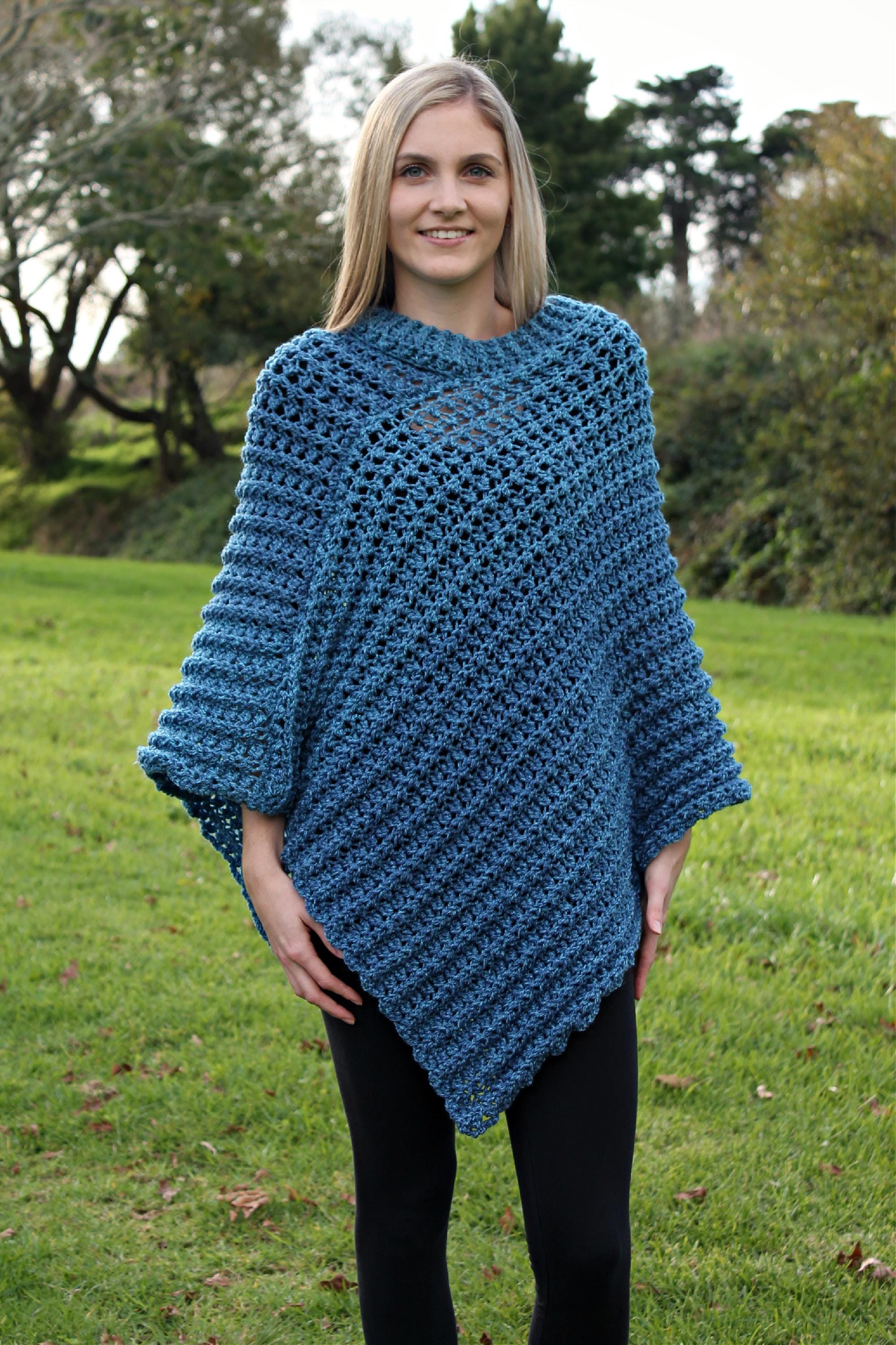 CROCHET PATTERN Tweed Poncho - Ladies Sizes Small to 3X - PDF Download ...