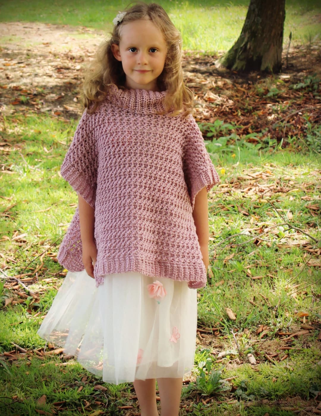 CROCHET PATTERN Pretty Girl Poncho - Sizes Toddler to Adult - PDF ...