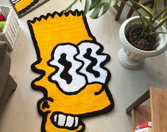 Pink Simpson Tufted Rug the Simpsons Rug Handmade Custom Rug - Etsy