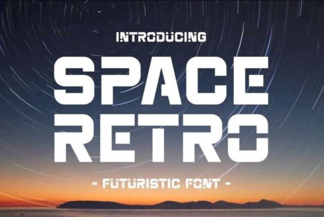Space Retro Font, Space Font, Cosmic Font, Galaxy Font, Universe Font ...