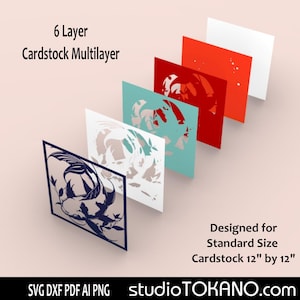 3D Layered SVG | Cardstock Cut File for Multilayer Mandala Wall Art ...