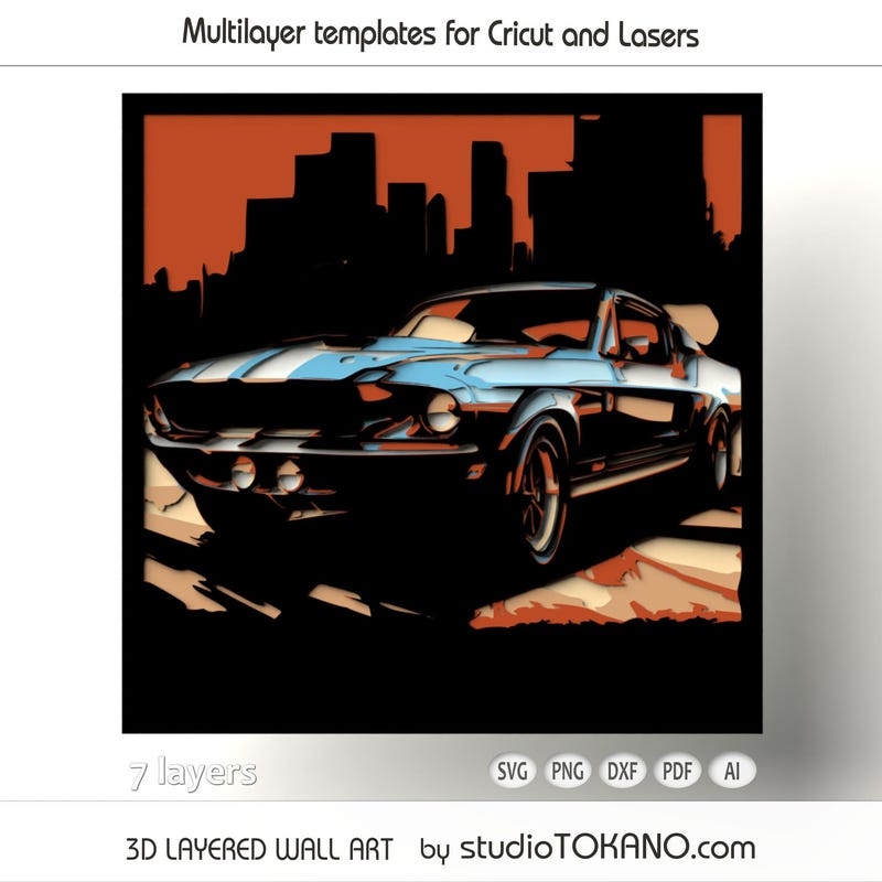 Mustang Svg Model 3d - Etsy